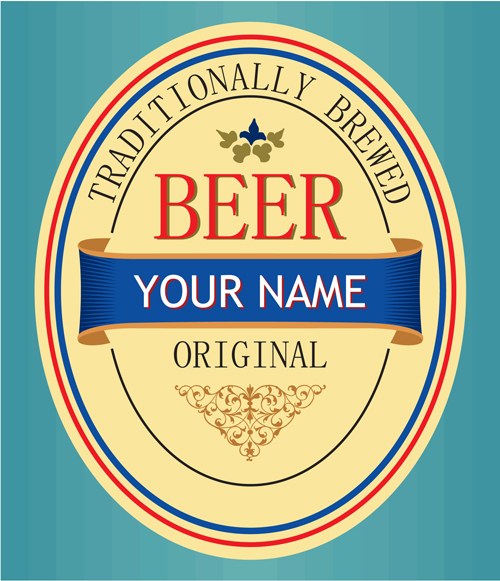 Set Of Vivid Beer Label Vector 05 Vector Label Free Download