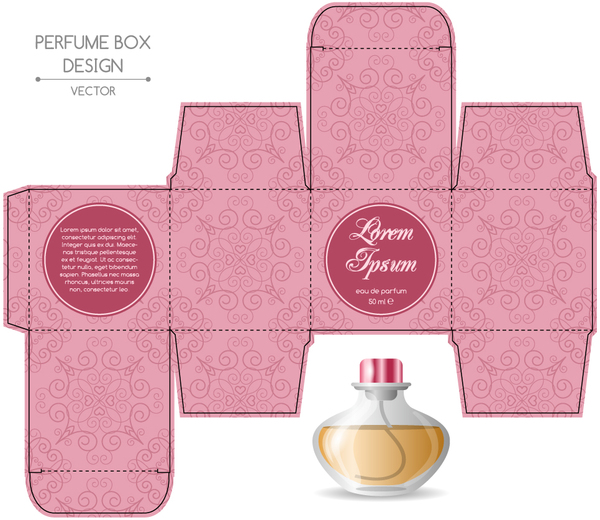 Perfume Box Packaging Template Vectors Material 06 Vector Cover Free 
