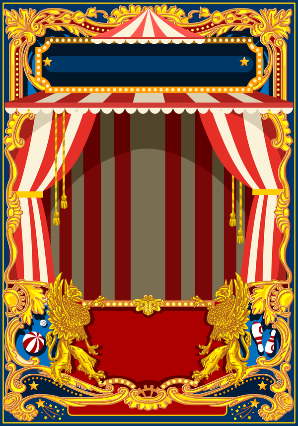 Blank Carnival Poster Template Vectors 01 Vector Cover Free Download
