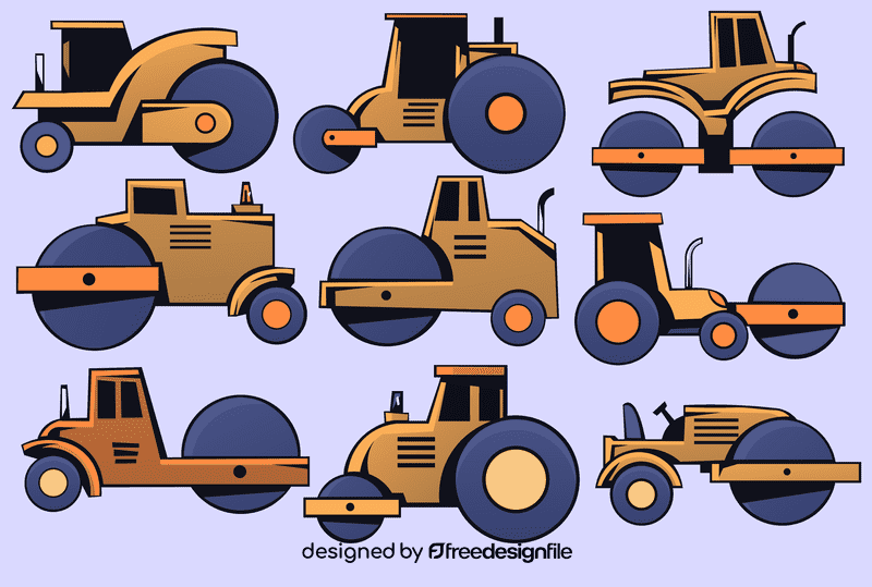 Road roller vector free download