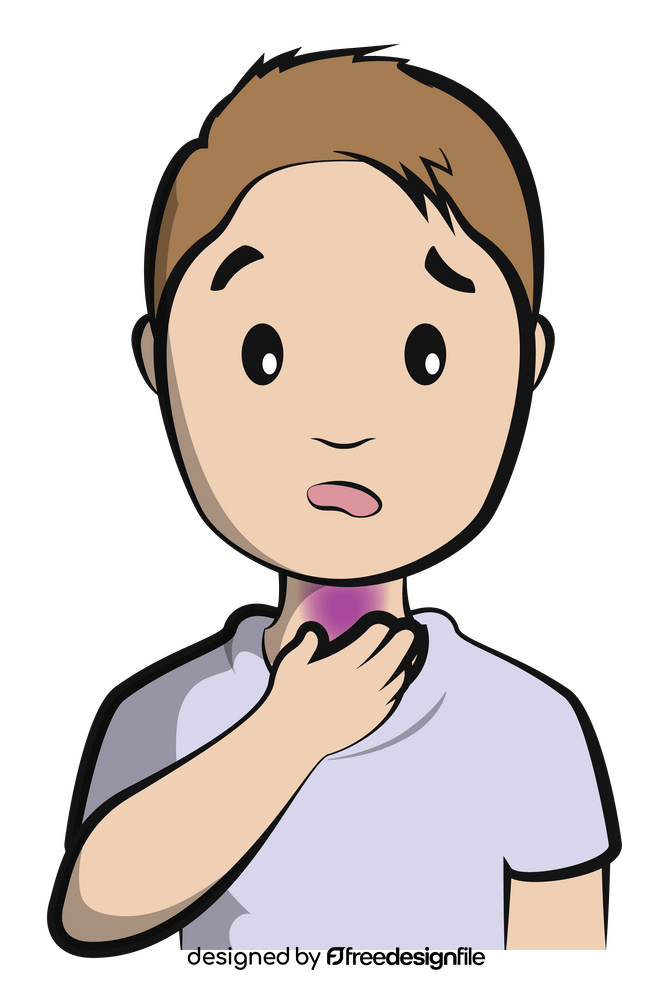 Sore Throat Cartoon Black And White