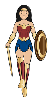 Wonder Woman Strike Clipart Free Download