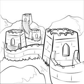 great wall coloring pages