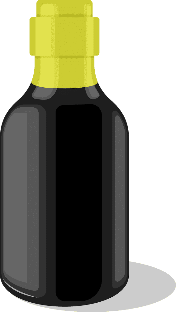 Elegant Yellow-Capped Ink Bottle PNG free download