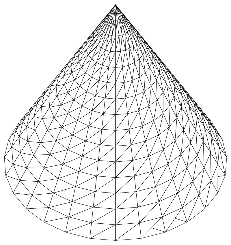 Geometric Ice Cream Cone Model Illustration PNG free download