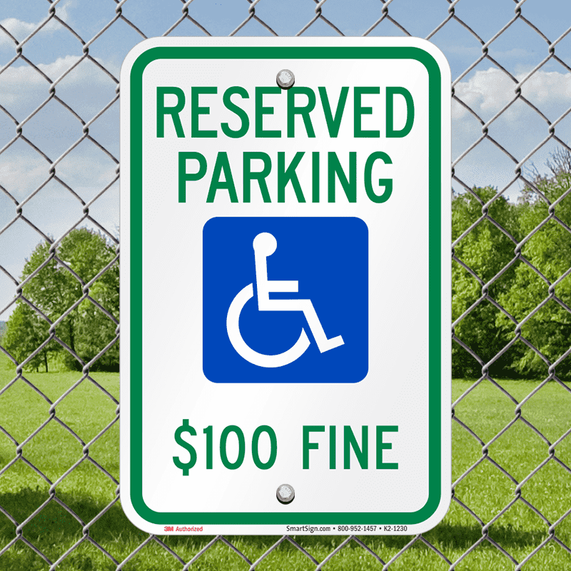 Reserved Parking Garage Sign with Fine Notice PNG free download