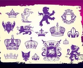Medieval Heraldry vector material free download