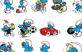 Smurfs vector - for free download