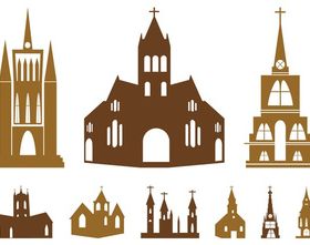 church vector - for free download