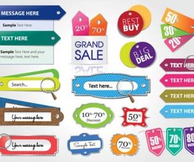beautiful color labels 02 Illustration vector free download