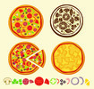Creative Pizza design elements vector set 01 free download