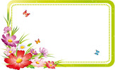 Vector of Spring Fresh Flower Frame set 10 free download