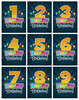 Happy Birthday Number card vector free download