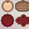 Various Wooden label design vector 02 free download