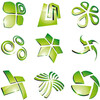 Green 3D logo design vector 05 free download
