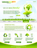 Green ECO Website Template design vector 03 free download