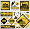 Construction of Signs and markers design vector 03 free download