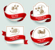Various Food Label vector set 02 free download