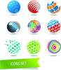 Color Abstract icons vector 02 free download