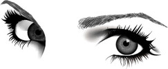 Hand drawn beautiful eye vector free download