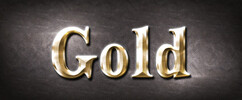 Gold metallic Photoshop styles free download
