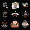 Vintage royal beer labels with badges vector 01 free download