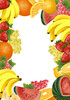 Various fruits frame vector material free download