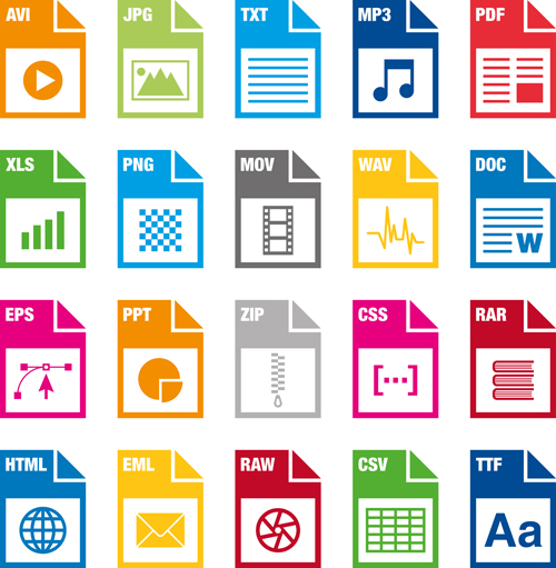 Creative File Format Icons Vector Graphics Free Download