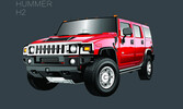 Realistic Hummer H2 vector material free download