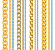 Different metal chain borders vector set 02 free download