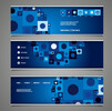 Tech elements web banners vector set 02 free download