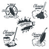 Vintage cleaning service labels vector 02 free download