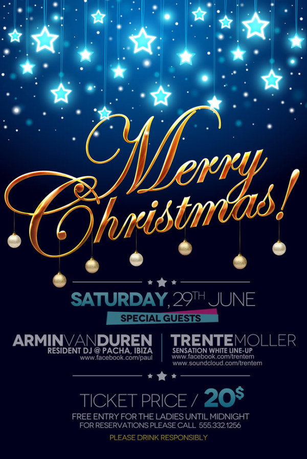 Creative Christmas Poster Psd Material Free Download