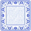 Chinese style blue and white frame vector free download