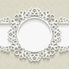 Paper frame with beige background vector 01 free download