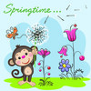 Spring lovely animal cartoon vector 01 free download