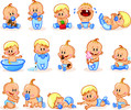 Cartoon baby funny vector material 01 free download
