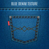 Original denim blue texture background vector 01 free download