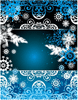 Christmas frame with snow vector design free download