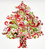 Christmas tree colorful vectors graphics free download