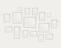 White frame on wall vector design 08 free download