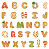 Biscuit alphabet cute vector free download