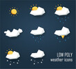 Geometric shapes weather icons set 02 free download