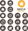 Round home icons vector 01 free download