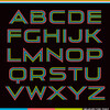 Tricolor alphabet letters vector free download