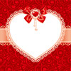 Valentines day heart with lace vector material 01 free download