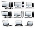 Different computers illustration vector free download