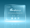Transparent glass website template vector free download