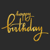 Happy birthday gold text design vector free download