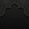 Islamic mosque with black background vector 06 free download